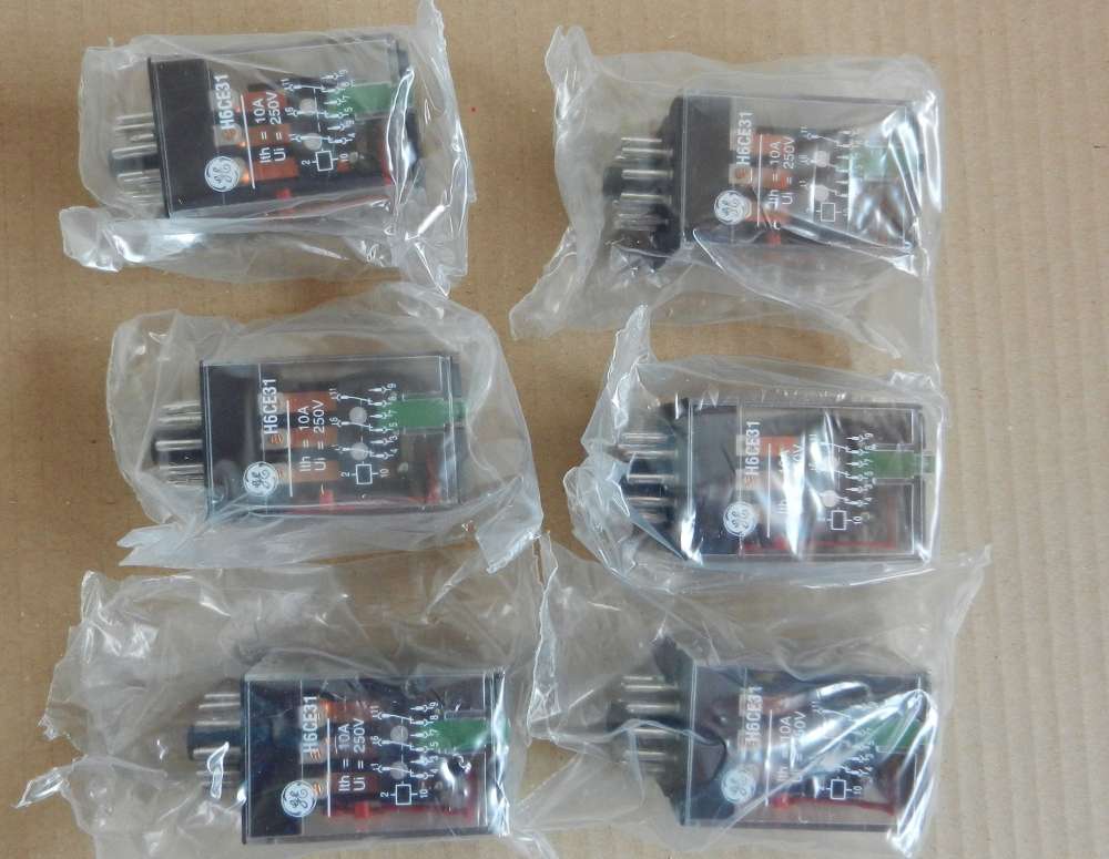 6 GE Plug-In Hilfsrelais auxiliary relays H6CE31 | Ackrutat Shop