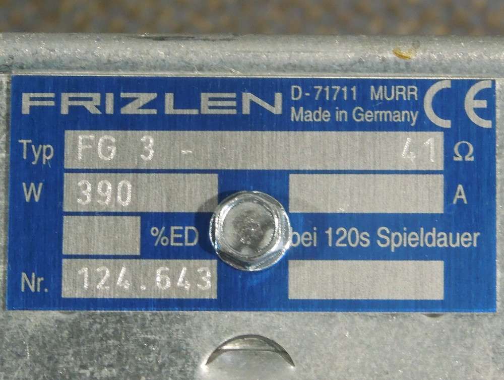 Frizlen FG 3-41 Bremswiderstand Anlasswiderstand | Ackrutat Shop