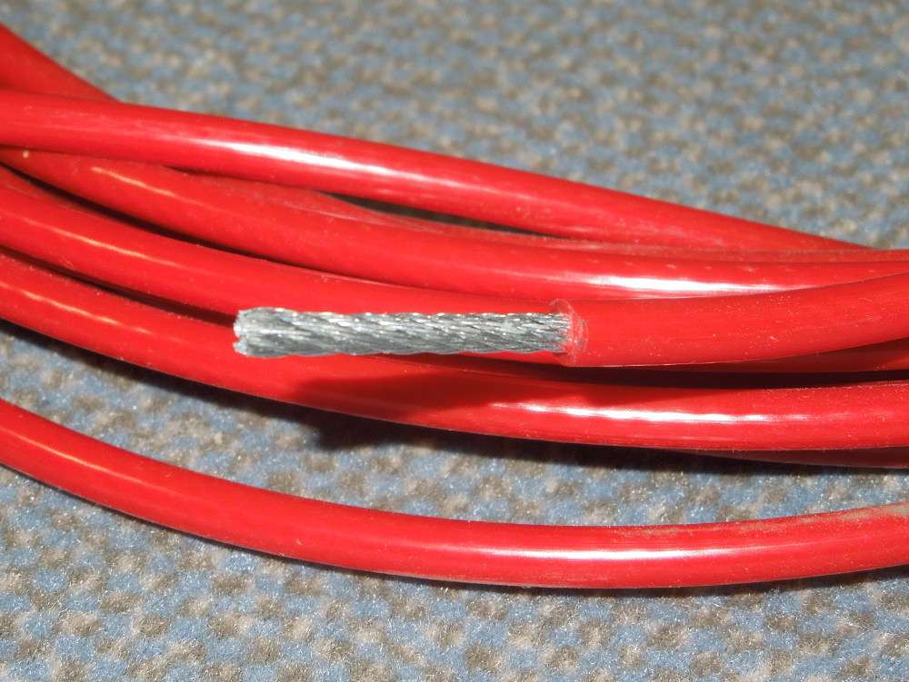 Zugseil 3/5 mm Drahtseil Seil PVC-ummantelt rot | Ackrutat Shop
