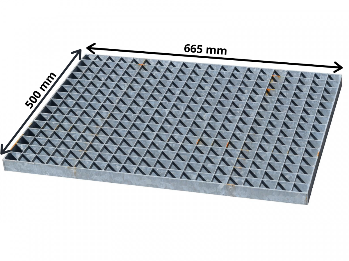 46x Gitterrost 665 x 500 x 30 mm (BxTxH) Stahlgitter verzinkt Industrie ...
