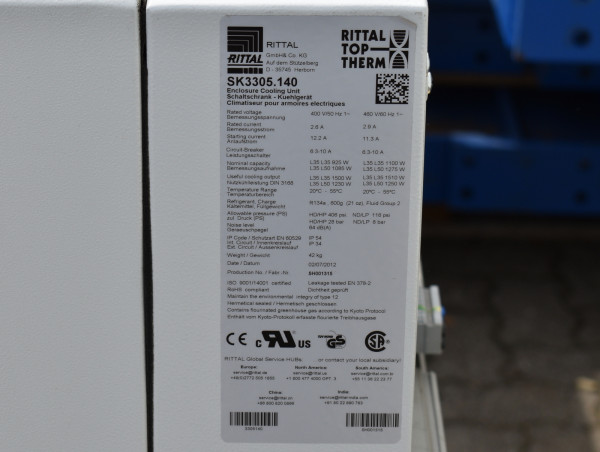 Rittal Schaltschrank-Kühlgerät SK 3305.140 Kühlung | Ackrutat Shop