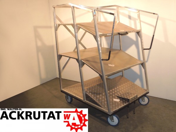 Kommissionierwagen Edelstahl Lagerwagen Regalwagen Etagenwagen ...