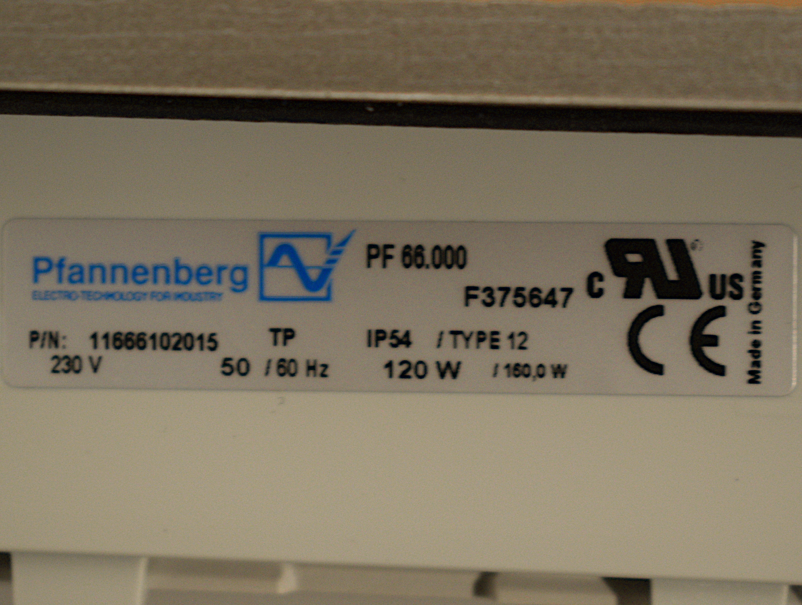 Pfannenberg PF 66.000 Filterlüfter ECOOL Austrittsfilter 770 / 785 m³/h