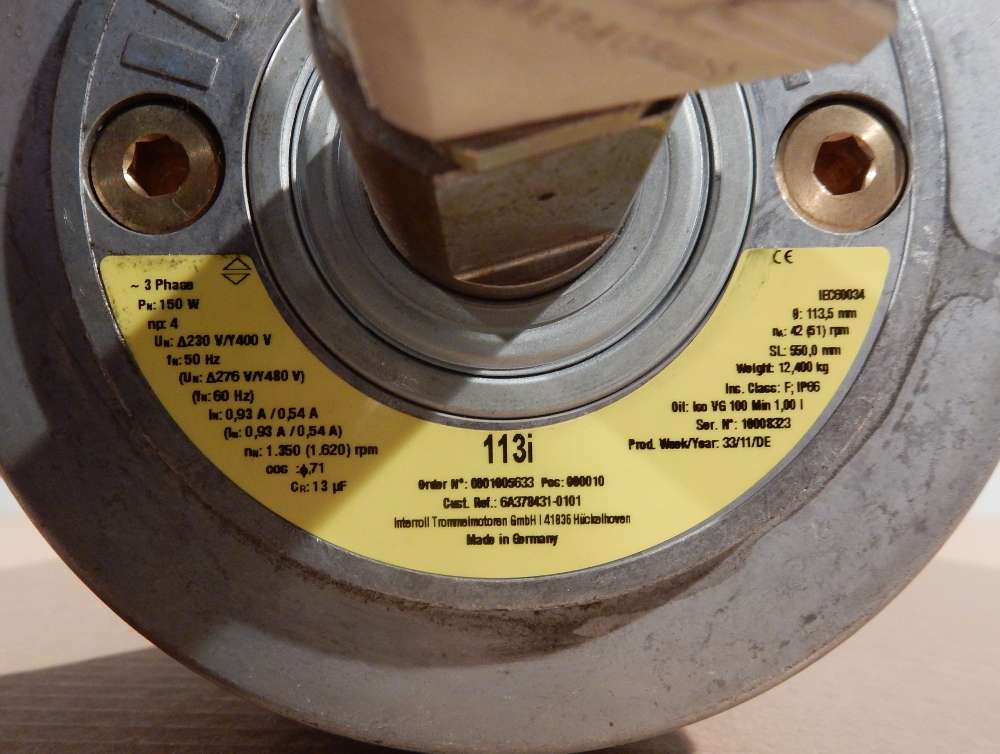 Interroll 113i Trommelmotor Antriebsrolle RL 550 mm | Ackrutat Shop