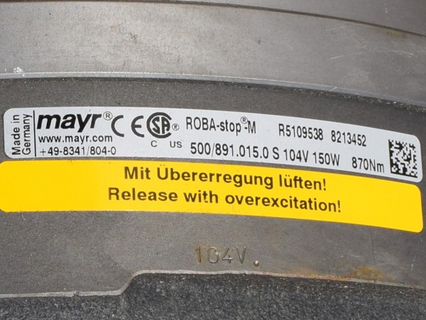 Mayr Roba-stop-M Motorbremse Bremse 891.015.0 S | Ackrutat Shop