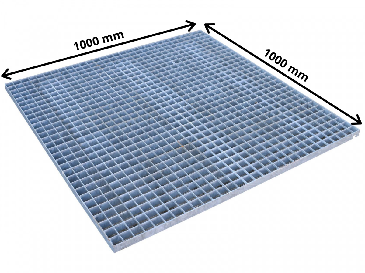10x Gitterrost 1000 x 1000 x 30 mm (BxTxH) Industrie-Rost verzinkt ...